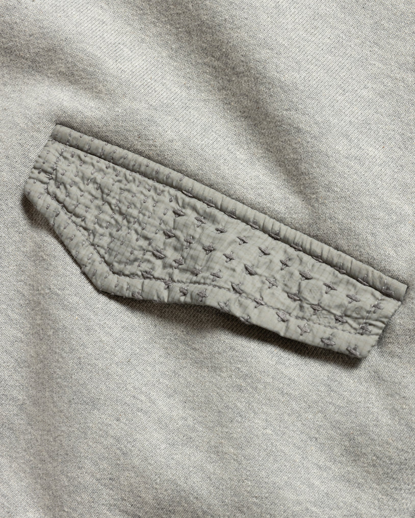 BEACON HAND-EMBROIDERED CREWNECK SWEATSHIRT - ASH HEATHER 19oz. ALL CO ...
