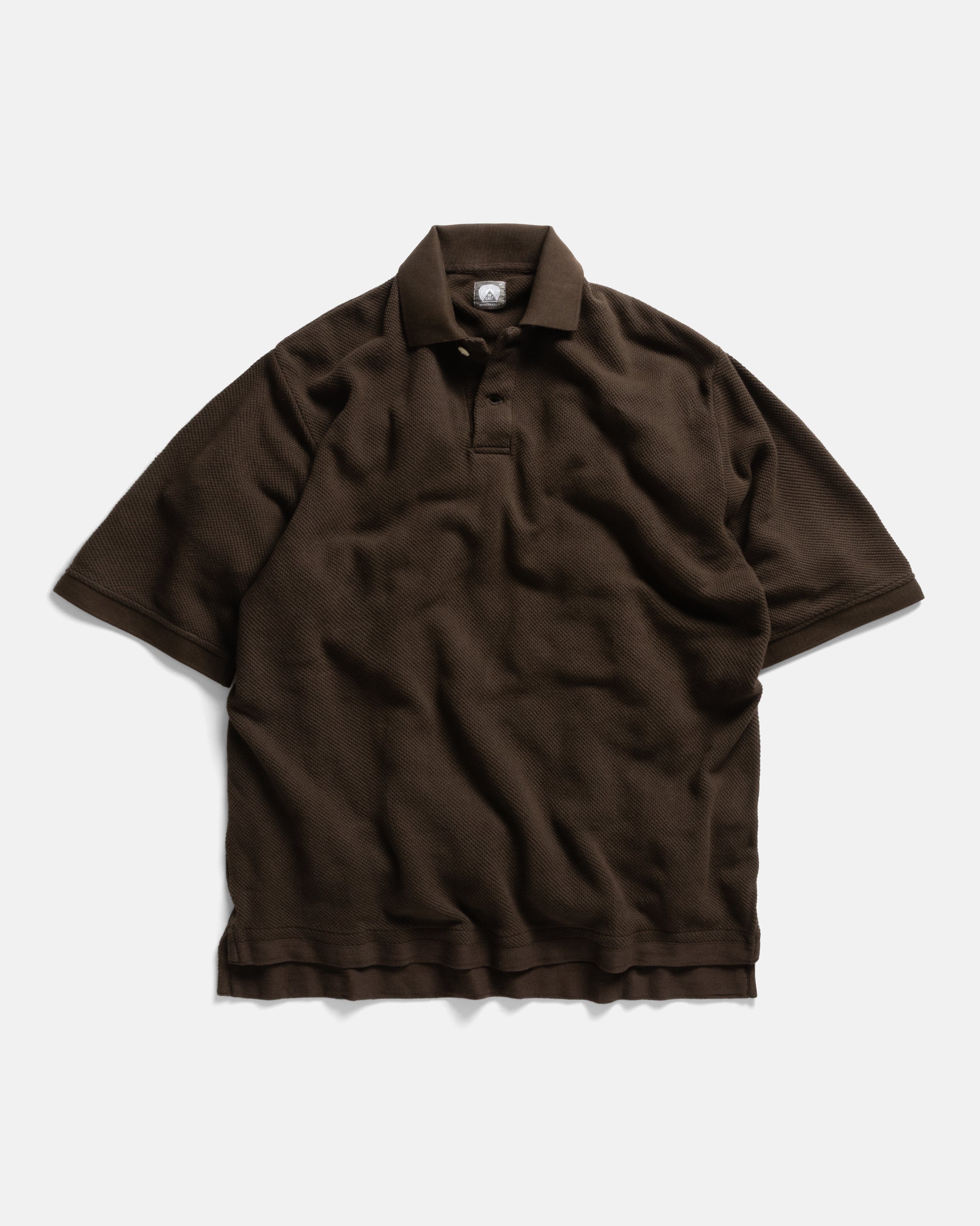 COTTAGE SS GIANT POLO - CHOCOLATE COTTON PIQUE – 18 East